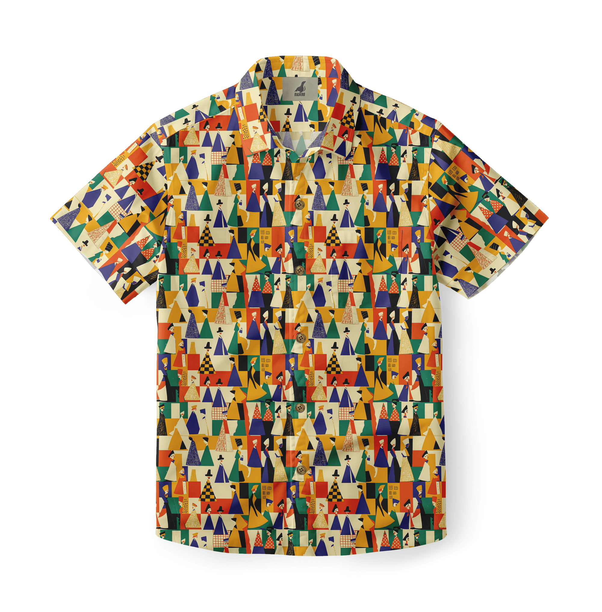 Geometric PeopleHawaiian Aloha Shirt - Kalvero – KALVERO